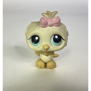 Hasbro | Toys | Littlest Pet Shop Lps 47 Owl Bird Cream Beige With Pink ...